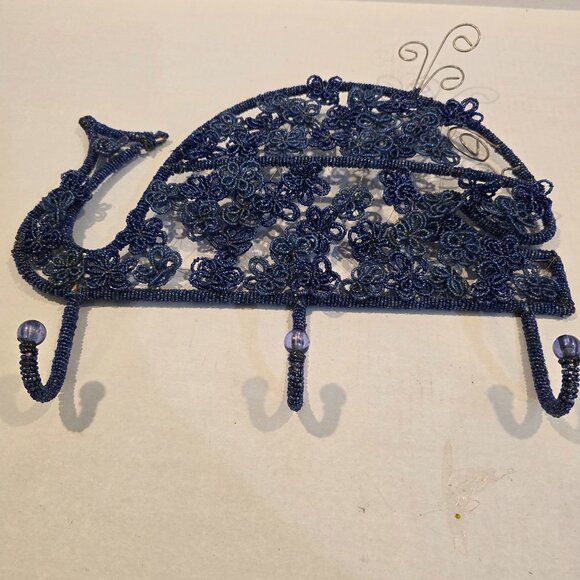 Accents | Whaleshaped Beaded Wall Hooks Handcrafted Floral Bead Work ...